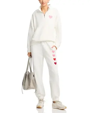 Vintage Havana Embroidered Heart Ankle Joggers