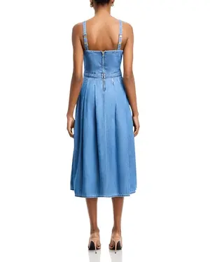 L'Agence Esmeralda Midi Dress