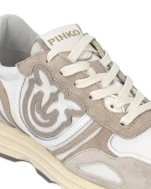 Pinko Zoe Lace Up Sneakers - Sand