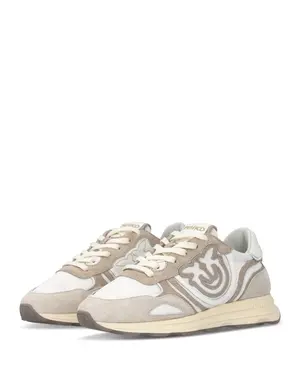 Pinko Zoe Lace Up Sneakers - Sand