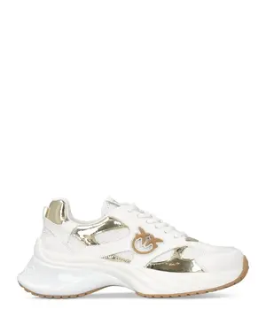Pinko Ariel Lace-up Sneakers - White/platinum