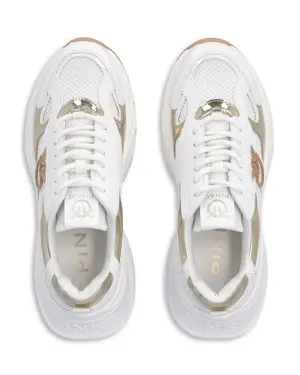 Pinko Ariel Lace-up Sneakers - White/platinum