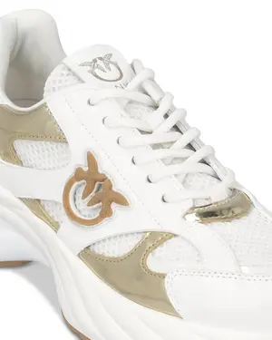 Pinko Ariel Lace-up Sneakers - White/platinum