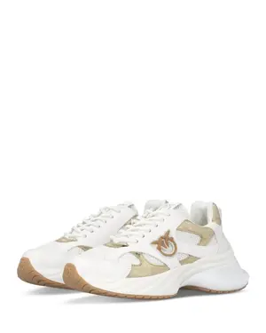 Pinko Ariel Lace-up Sneakers - White/platinum