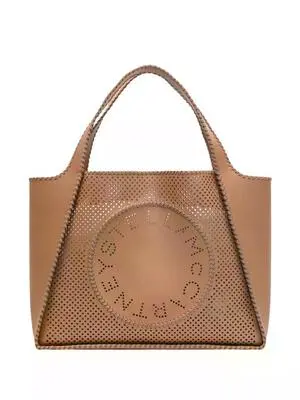 Stella McCartney Logo-perforated Tote Bag - Brown