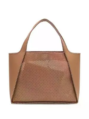 Stella McCartney Logo-perforated Tote Bag - Brown