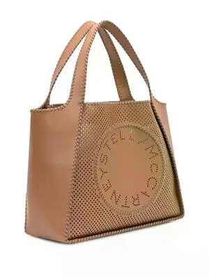 Stella McCartney Logo-perforated Tote Bag - Brown