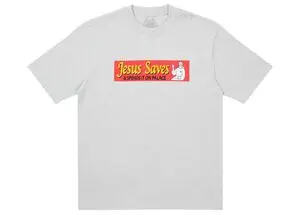 PALACE Jesus Saves T-shirt - Grey Marl