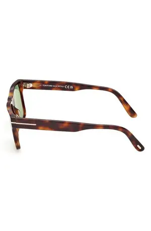 TOM FORD Square Sunglasses - Blonde Havana/green
