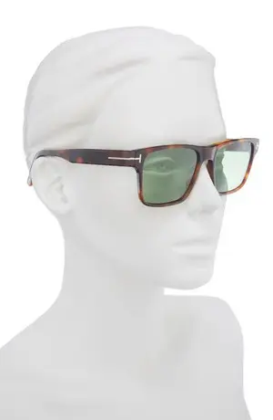 TOM FORD Square Sunglasses - Blonde Havana/green