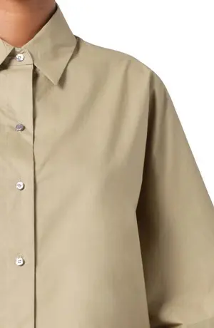 AGOLDE Merrin Cotton Poplin Shirt - Cocoon
