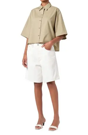 AGOLDE Merrin Cotton Poplin Shirt - Cocoon