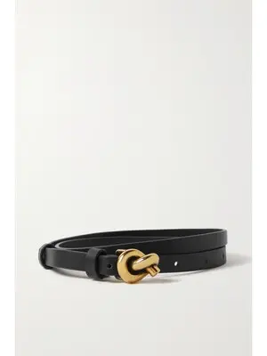 Bottega Veneta Leather Belt - Black