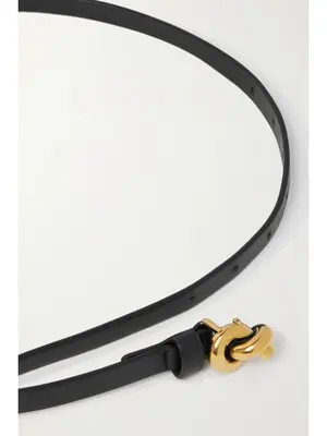Bottega Veneta Leather Belt - Black