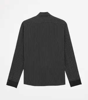 Saint Laurent Silk Striped Cassandre Shirt