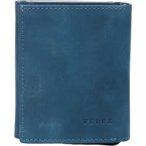 VELEZ Garry Tech Leather Card Holder - Blue