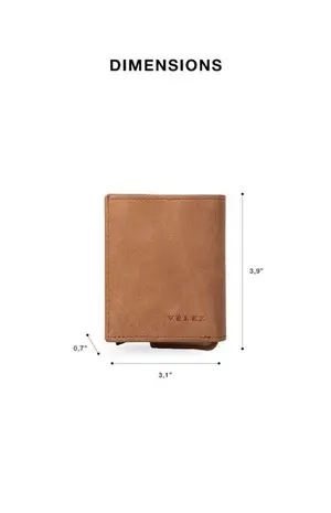 VELEZ Garry Tech Leather Card Holder - Brown