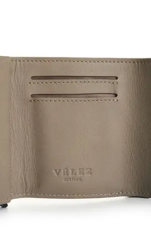 VELEZ Garry Tech Leather Card Holder - Grey