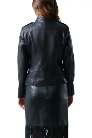 VELEZ Rider Leather Jacket Slim Fit