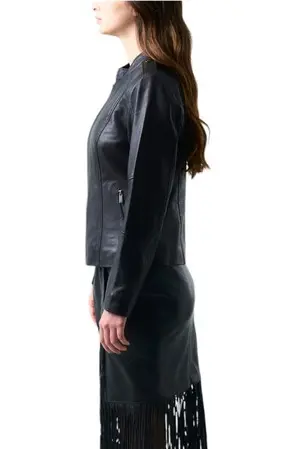 VELEZ Rider Leather Jacket Slim Fit