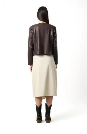 VELEZ Denver Leather Jacket With Artisan Details