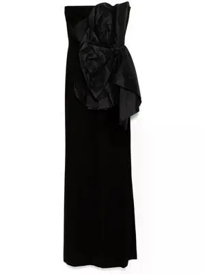 SAIID KOBEISY Voluminous Draped Moulage Jumpsuit - Black