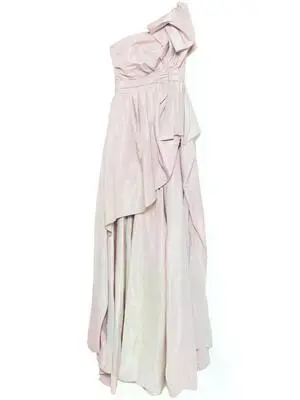 SAIID KOBEISY Strapless Taffeta Dress