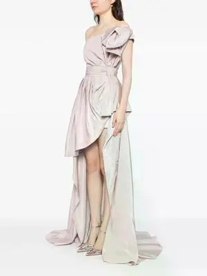 SAIID KOBEISY Strapless Taffeta Dress