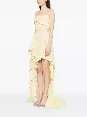 SAIID KOBEISY Linen High-low Dress