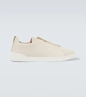 Zegna Triple Stitch Sneakers - Beige