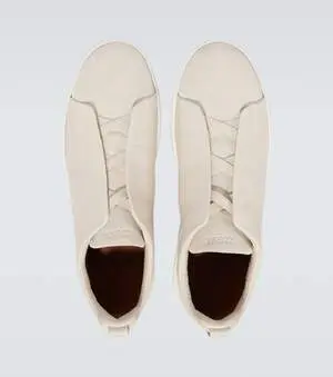 Zegna Triple Stitch Sneakers - Beige