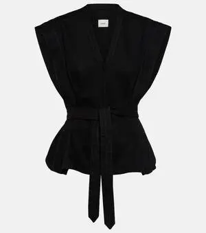 LEMAIRE Chasuble Belted Denim Top - Black