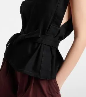 LEMAIRE Chasuble Belted Denim Top - Black