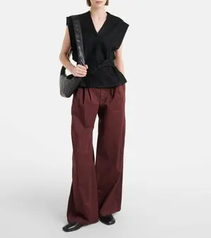 LEMAIRE Chasuble Belted Denim Top - Black