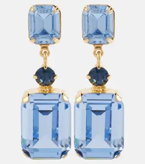 JENNIFER BEHR Justine Gold-plated Drop Earrings - Blue