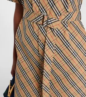 Burberry Checked Cotton Shirt Dress