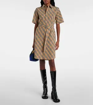 Burberry Checked Cotton Shirt Dress