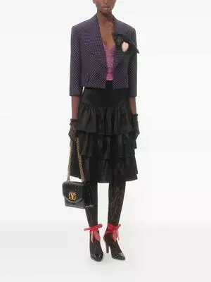 Valentino Garavani Satin Ruffle Skirt