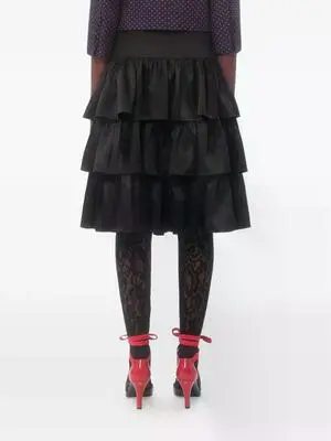 Valentino Garavani Satin Ruffle Skirt