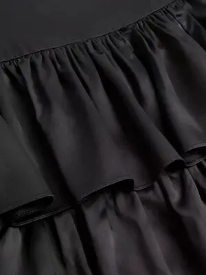 Valentino Garavani Satin Ruffle Skirt