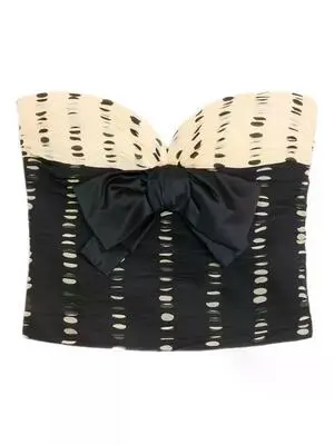 Valentino Garavani Printed Chiffon Top - Black