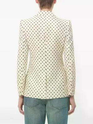 Valentino Garavani Printed Blazer With Bow Detail - Neutrals