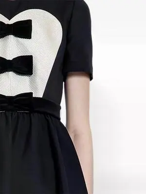 Valentino Garavani Crepe Couture Bow-detail Mini Dress - Black