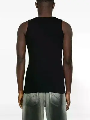 Gcds Logo-embroidered Tank Top - Black