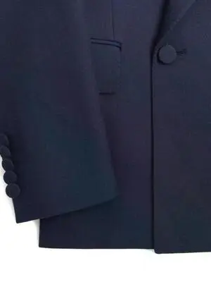 Valentino Garavani Double-breasted Gabardine Jacket - Blue