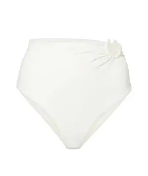Johanna Ortiz Marinera Ruched Bikini Bottoms - White