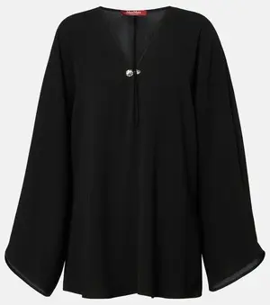 Max Mara Umile Cady Blouse - Black