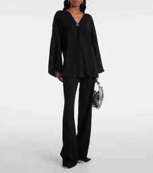Max Mara Umile Cady Blouse - Black