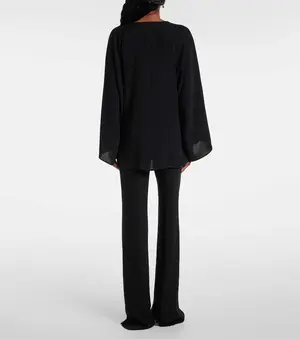 Max Mara Umile Cady Blouse - Black