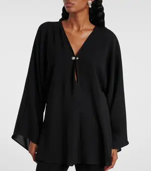 Max Mara Umile Cady Blouse - Black